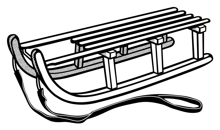 Sledge Coloring Clip Art Image - ClipSafari