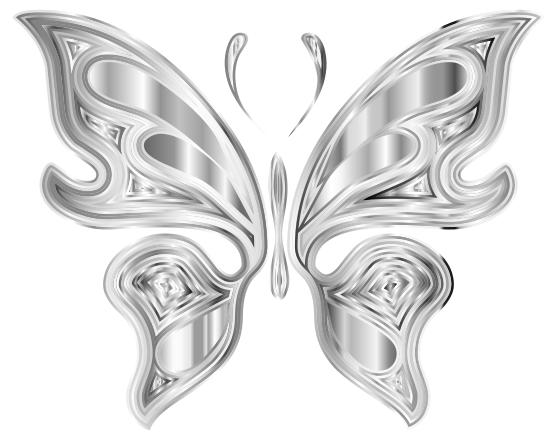 Silver Butterfly Clip Art Image - ClipSafari