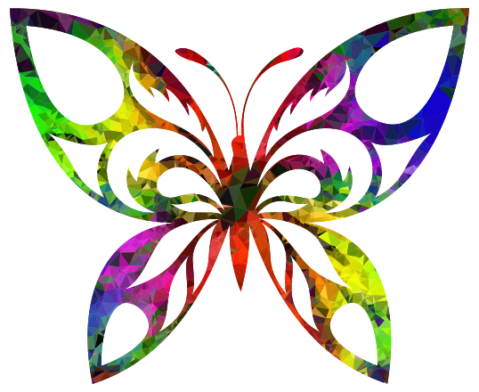 Rainbow Butterfly Clip Art Image - ClipSafari