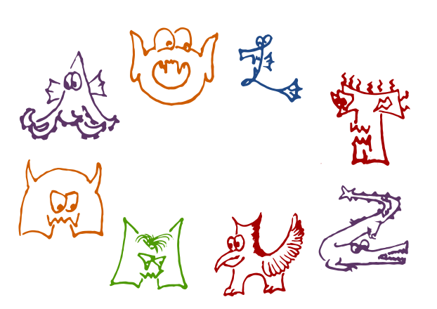 Monster Letters Clip Art Image - ClipSafari