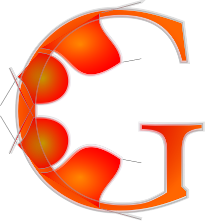 G Shape with Red Circles Clip Art Image - ClipSafari