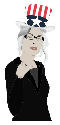Pointing Lady Clip Art Image - ClipSafari