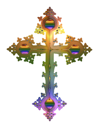 Rainbow Cross Clip Art Image - ClipSafari