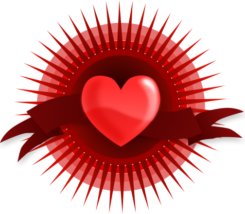 Radiating Heart Clip Art Image - ClipSafari