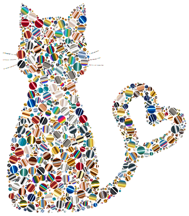 Colorful Cat Clip Art Image - ClipSafari