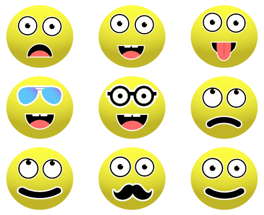 Emoji Face Set Clip Art Image - ClipSafari