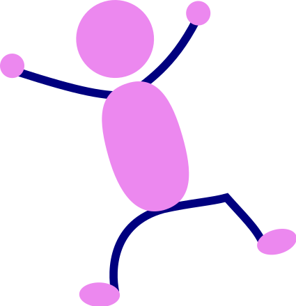 Pink Stick Figure Jumping Clip Art Image - ClipSafari