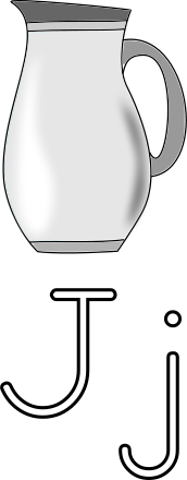 Letter J with Jar Clip Art Image - ClipSafari