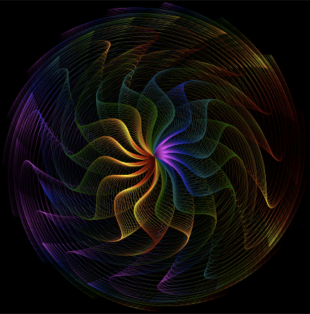 Colorful Wavy Vortex Line Art Clip Art Image - ClipSafari