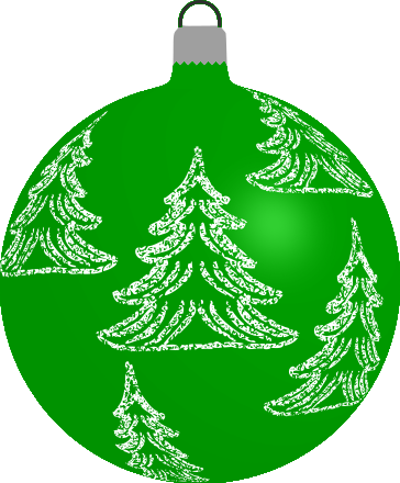 Green Christmas Tree Ornament Clip Art Image - ClipSafari