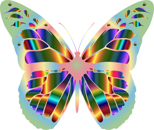 Rainbow Butterfly Clip Art Image - ClipSafari