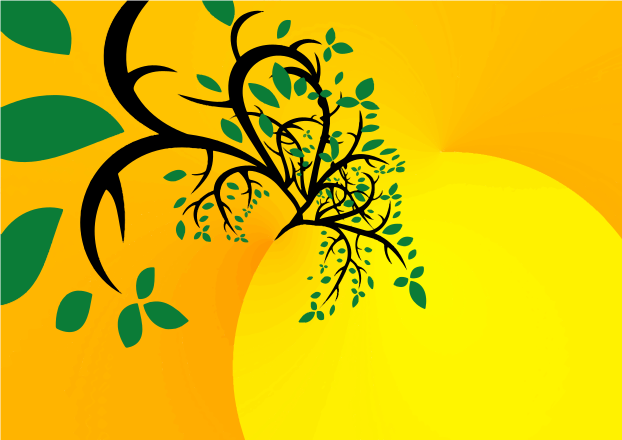 Tree and Sun Clip Art Image - ClipSafari
