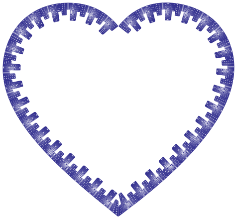 Blue Heart Outline Clip Art Image - ClipSafari