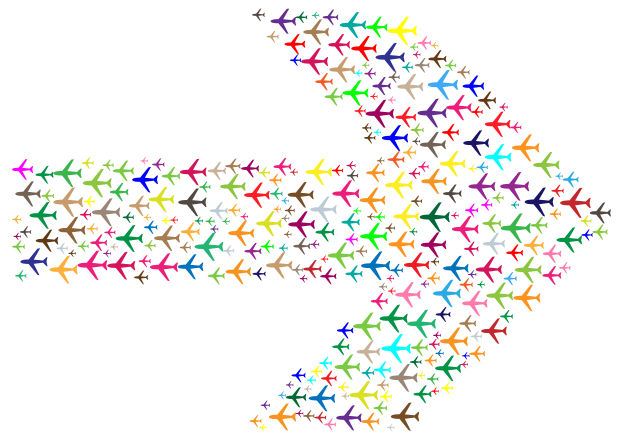 Colorful Planes Arrow Clip Art Image - ClipSafari