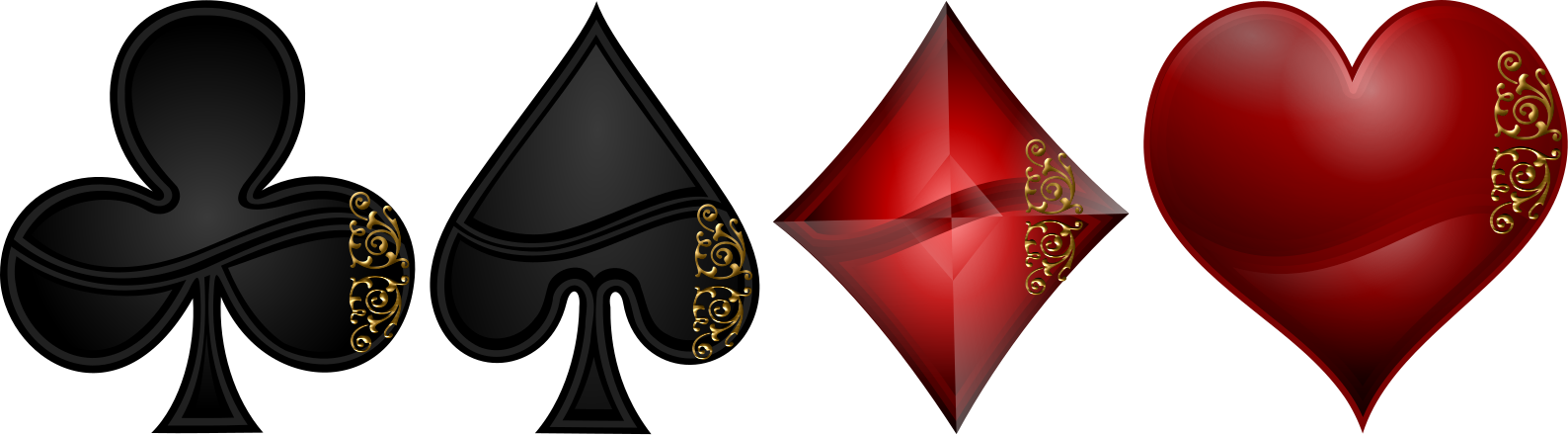 Four Card Suits Clip Art Image - ClipSafari