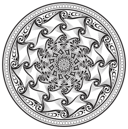 Circle with Intricate Design Clip Art Image - ClipSafari