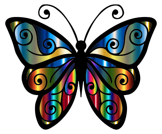 Rainbow Butterfly Clip Art Image - ClipSafari