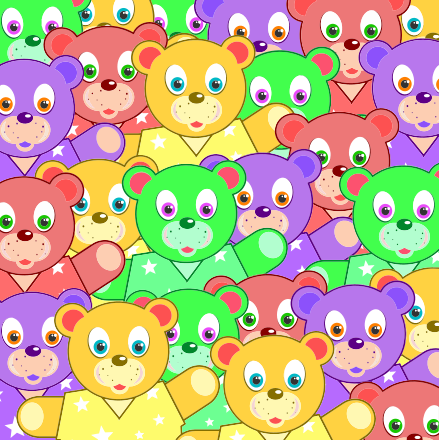 Colorful Teddy Bears Clip Art Image - ClipSafari