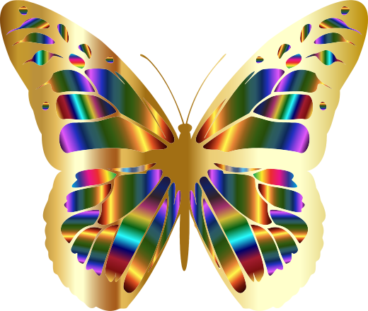 Rainbow Butterfly Clip Art Image - ClipSafari