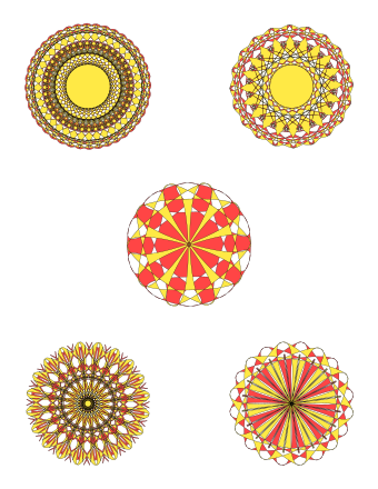 Five Round Designs Clip Art Image - ClipSafari