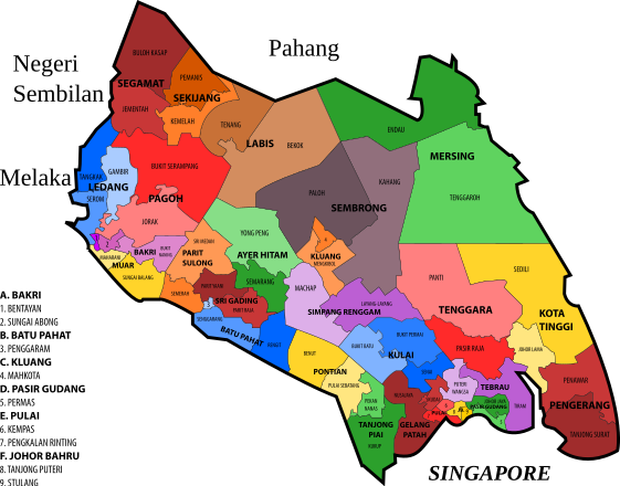 Johor State Map Clip Art Image - ClipSafari