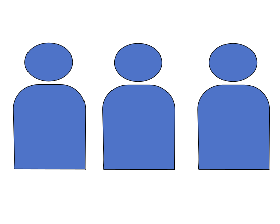 Three blue people. Clip Art Image - ClipSafari