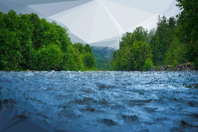 Low Poly River Clip Art Image - ClipSafari