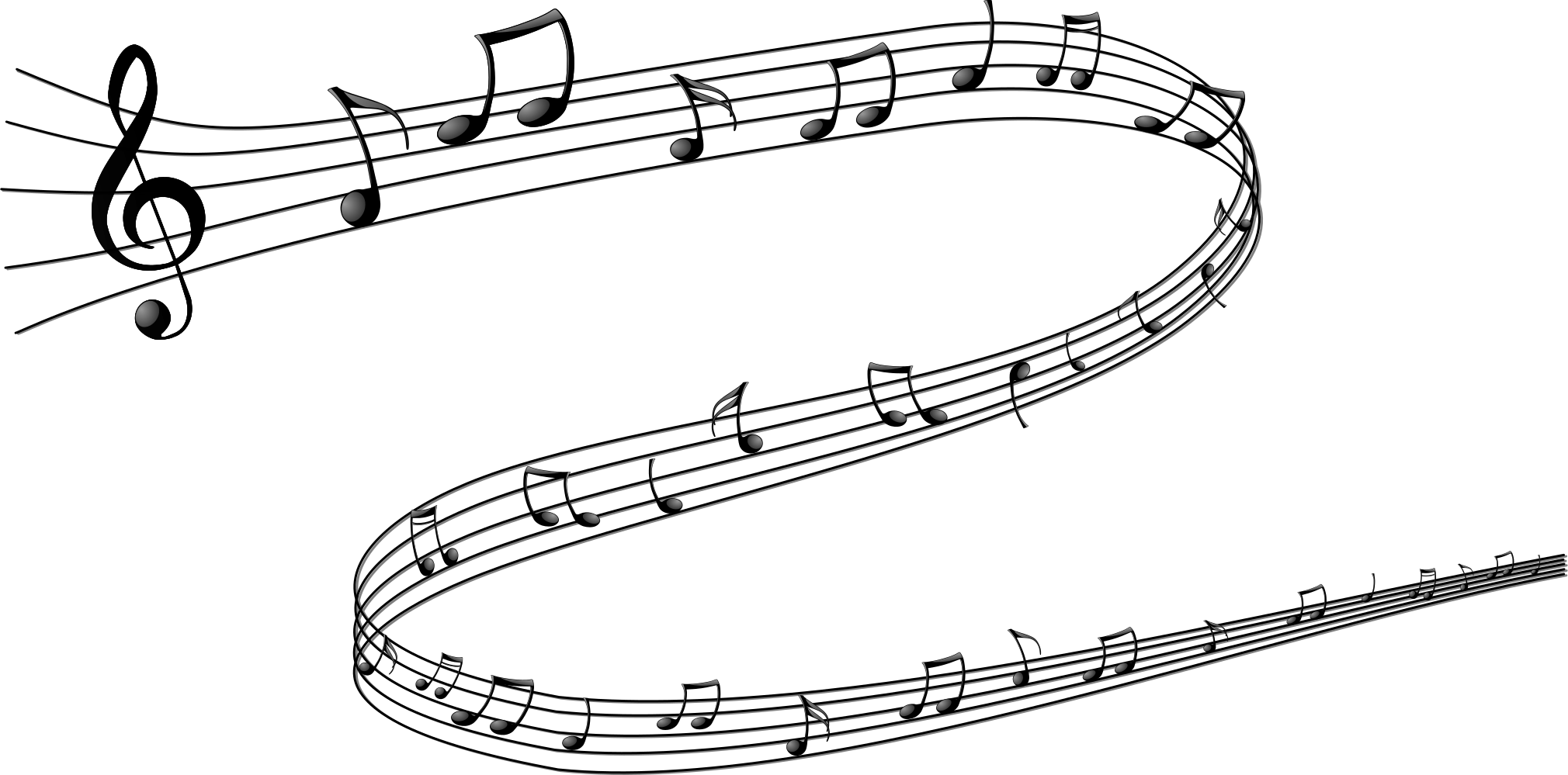 Flowing Music Notes Clip Art Image ClipSafari
