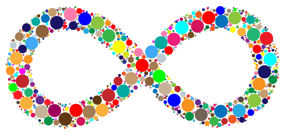 Infinity Symbol with Colorful Circles Clip Art Image - ClipSafari