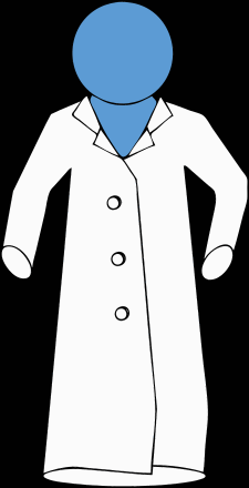 Lab Coat On Blue Figure Clip Art Image - ClipSafari