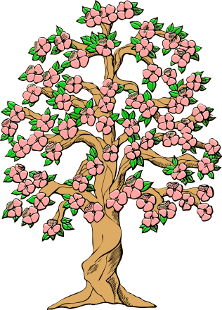 Pink Flower Tree Clip Art Image - ClipSafari
