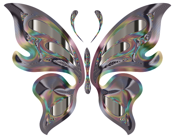 Chrome Butterfly Clip Art Image - ClipSafari