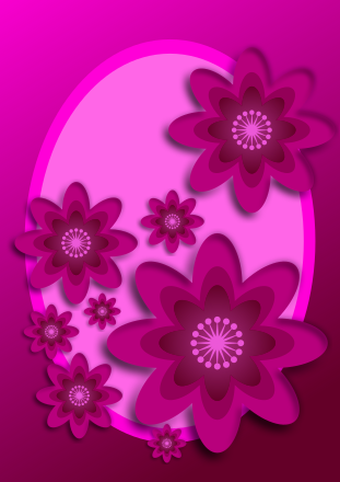 Pink Flower Design Clip Art Image - ClipSafari