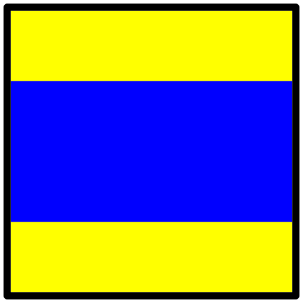 Blue and Yellow Striped Flag Clip Art Image - ClipSafari
