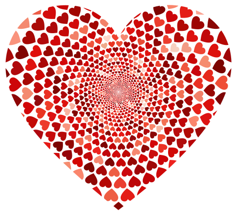 Red Hearts Vortex Clip Art Image - ClipSafari