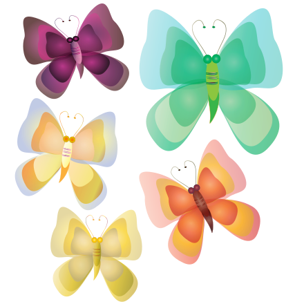 Butterfly Set Clip Art Image - ClipSafari