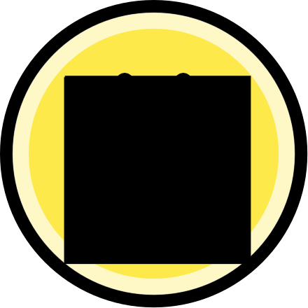 Yellow Circle with Black Square Clip Art Image - ClipSafari