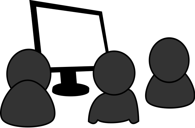 People looking at computer Clip Art Image - ClipSafari