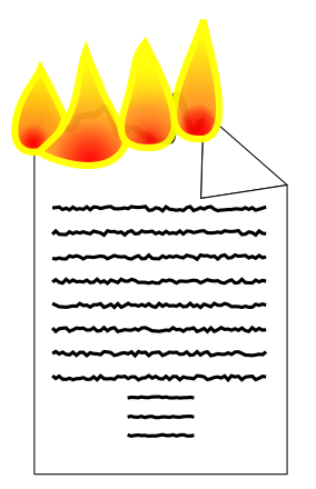 Fire on paper Clip Art Image - ClipSafari