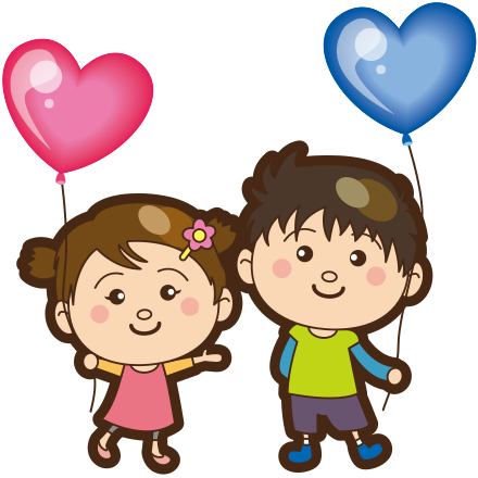 Kids Holding Heart Balloons Clip Art Image - ClipSafari