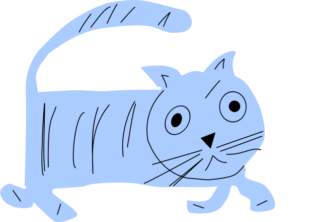 Blue Cat Clip Art Image - ClipSafari