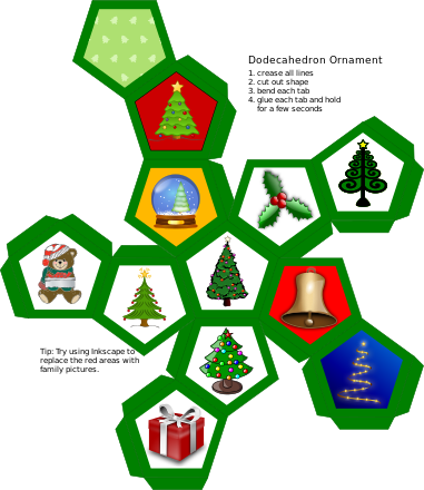Dodecahedron Christmas Ornament Clip Art Image - ClipSafari