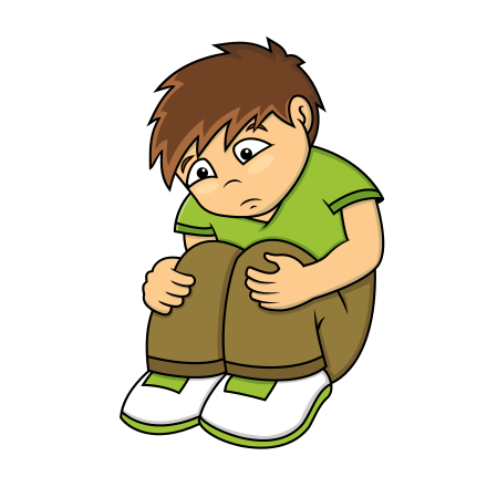 Sad Boy Curled Up Clip Art Image - ClipSafari