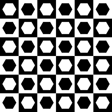 Hexagons in Checkered Pattern Clip Art Image - ClipSafari