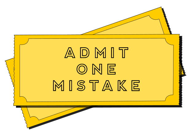 Admit One Mistake Ticket Clip Art Image - ClipSafari