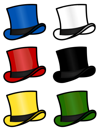 Six Different Hat Colors Clip Art Image - ClipSafari
