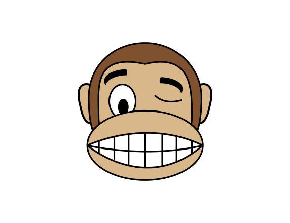 Happy Winking Monkey Clip Art Image - ClipSafari