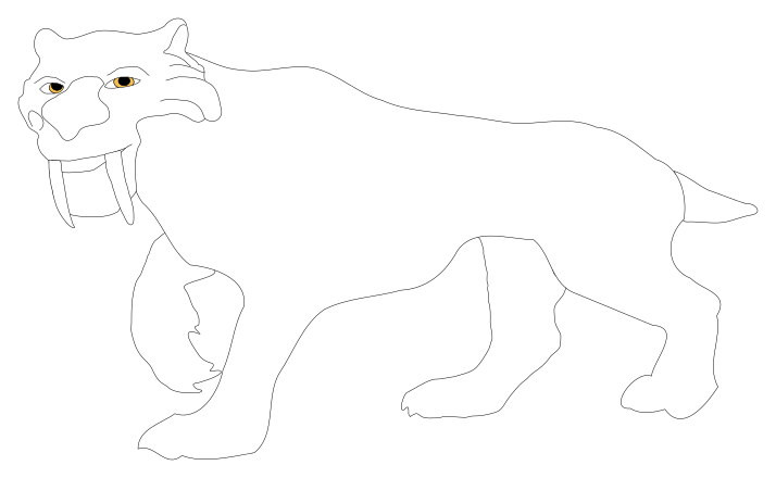 Saber-Toothed Tiger Clip Art Image - ClipSafari