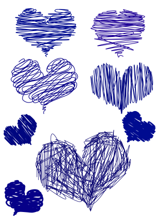 Blue Ink Heart Clip Art Image - ClipSafari