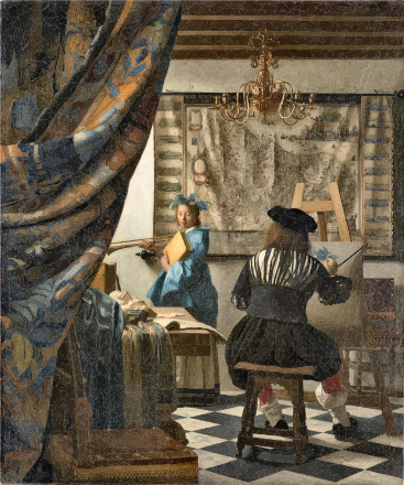 The Art Of Painting By Johannes Vermeer Clip Art Image - ClipSafari